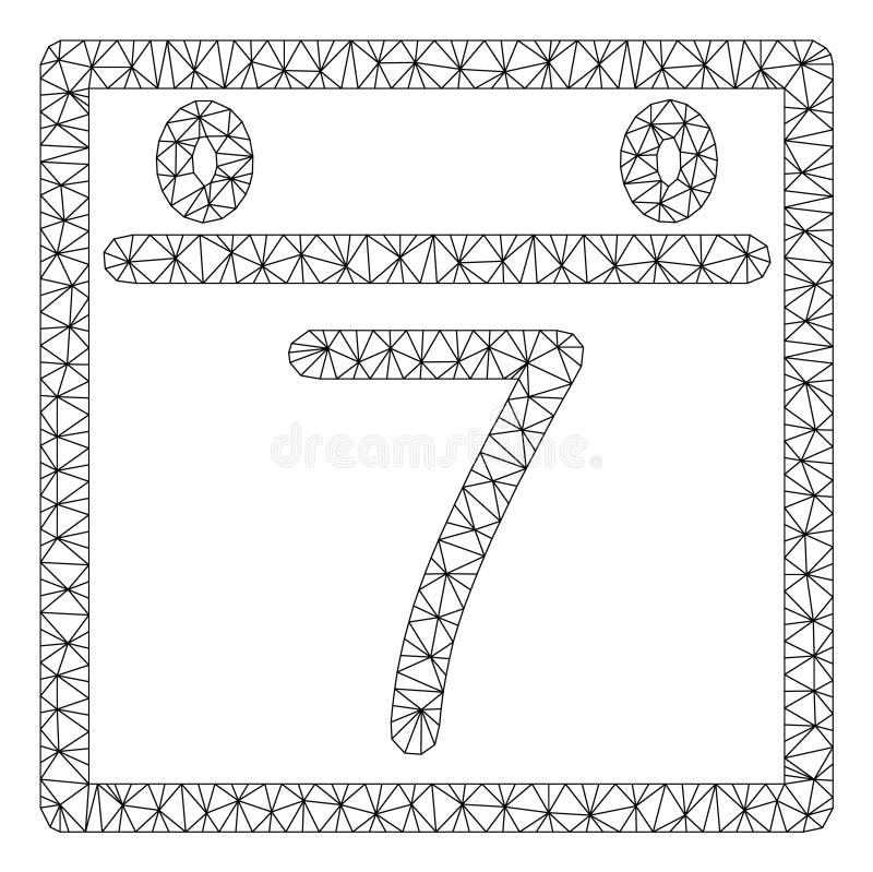 Calendar Polygonal Frame Vector Mesh Illustration Stock Vector ...