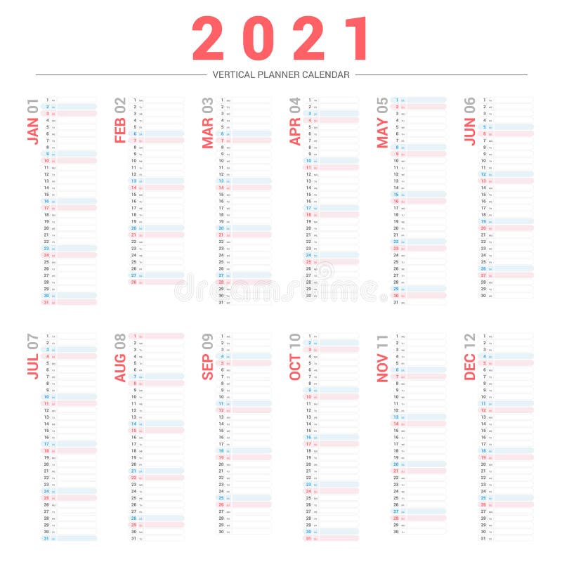 2021 May Planner Calendar Design. Week Starts from Monday Stock Vector ...