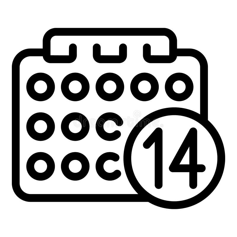 Calendar Product Icon Outline Vector. Box Shipment Stock Vector ...