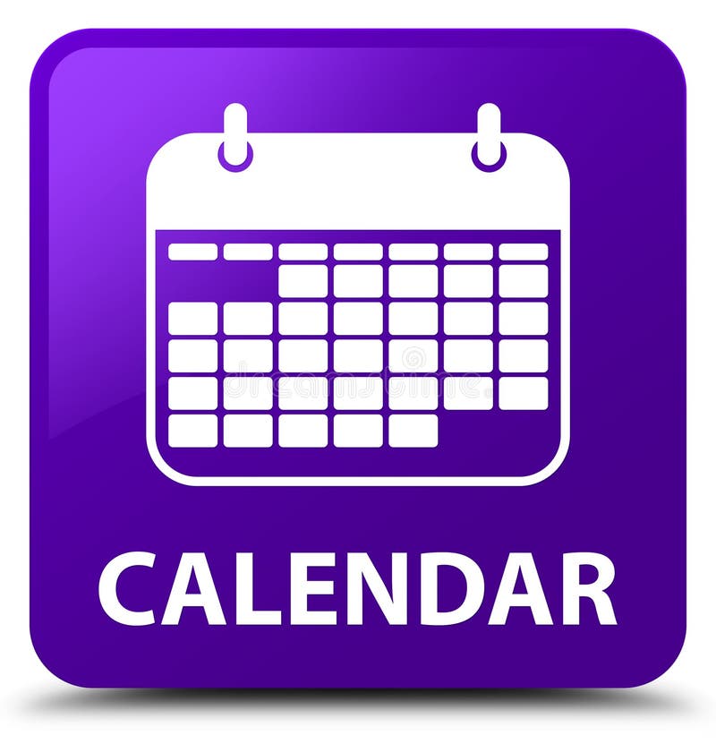 Calendar Purple Square Button Stock Illustration - Illustration of ...