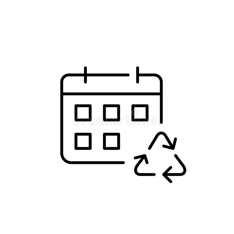 Calendar and Recycling Arrows. Sustainability and Eco-friendly ...