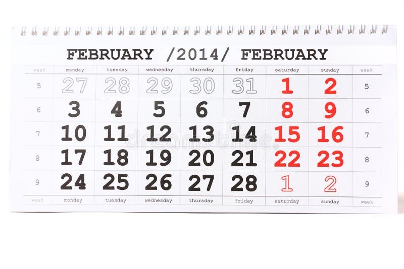 Calender Valentines Day stock photo. Image of overwhite - 7562996