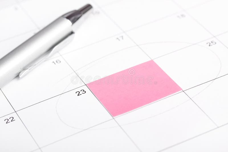 Calendar reminder. stock image. Image of agenda, space - 8180989