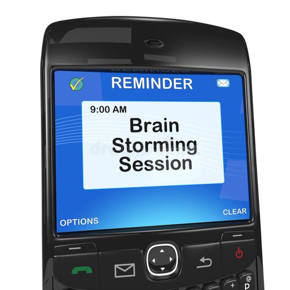 Calendar Reminder, Brain Storming Session Stock Illustration ...