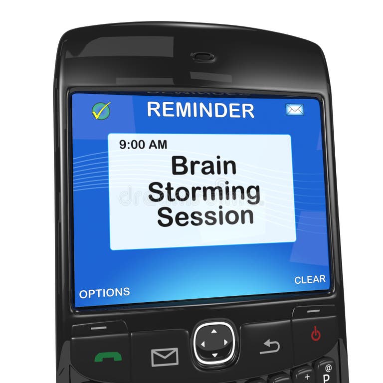 Calendar Reminder, Brain Storming Session Stock Illustration ...