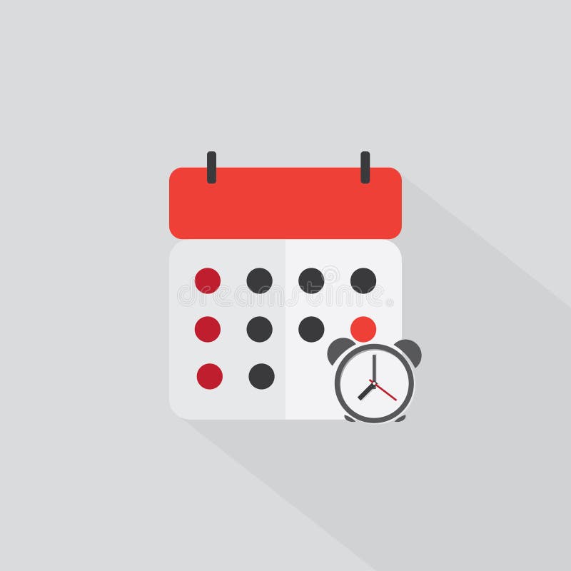 Calendar Reminder Icon Color with the Shadow Stock Vector ...