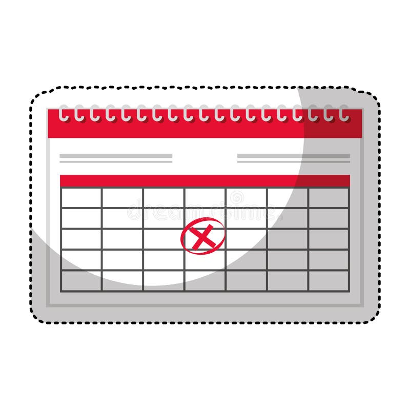 Calendar Reminder Isolated Icon Stock Illustration - Illustration of ...