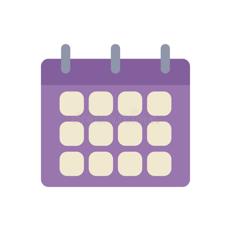 Calendar Reminder Office Flat Icon Design Stock Vector - Illustration ...