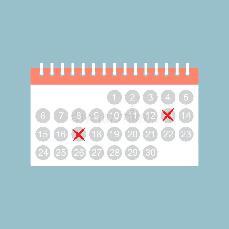 Calendar with Reminder Vector Illustration, Flat Design Stock Vector ...