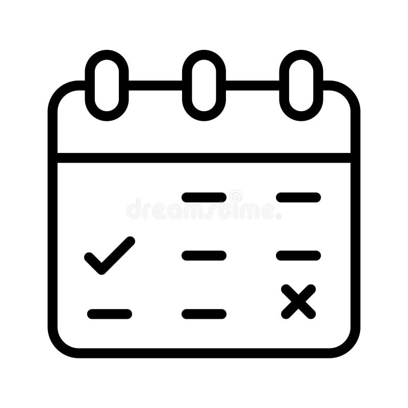 A Calendar Represents a Schedule Reminder Icon To Remember Important ...
