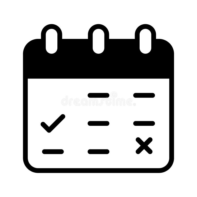 A Calendar Represents a Schedule Reminder Icon To Remember Important ...