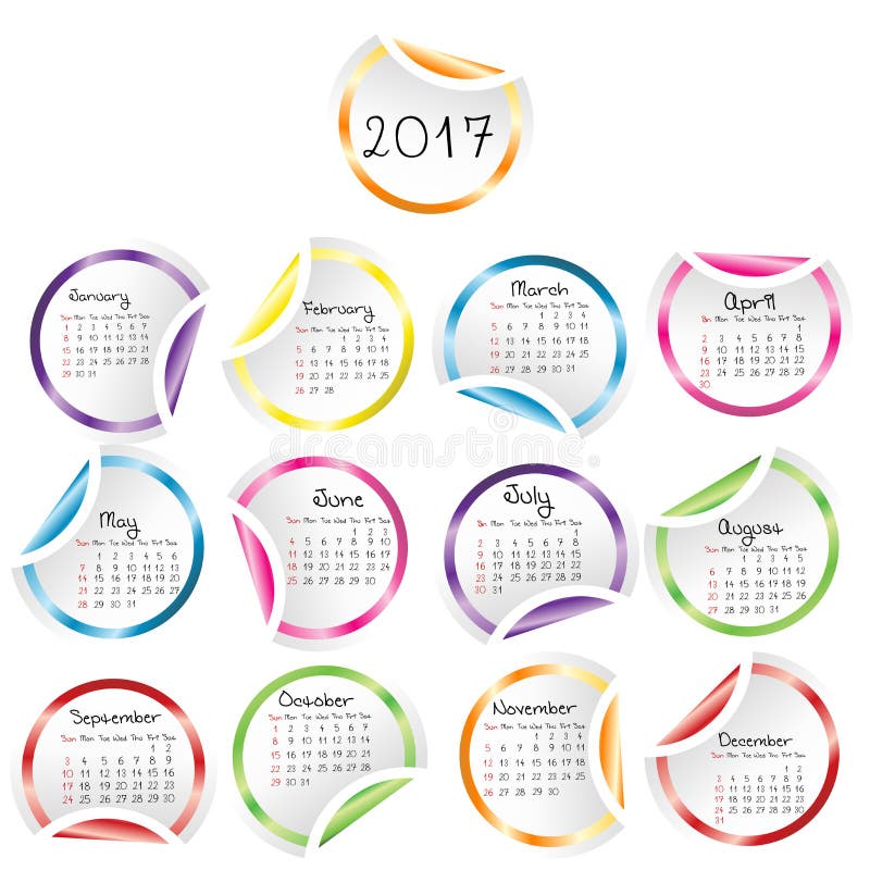 June 2017 calendar stock vector. Illustration of doodle - 84172296