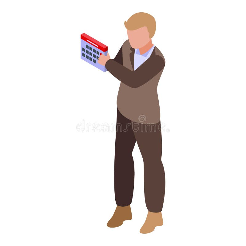 Calendar Rush Job Icon, Isometric Style Stock Vector - Illustration of ...