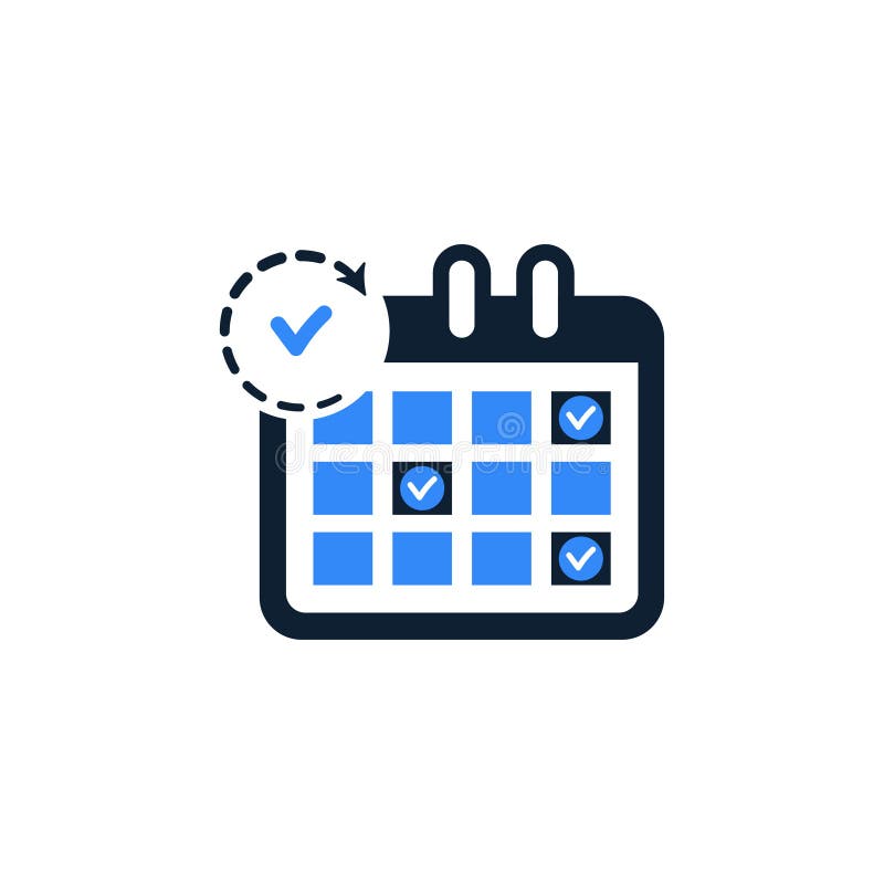 Calendar Schedule Icon Design Vector Stock Vector - Illustration of ...