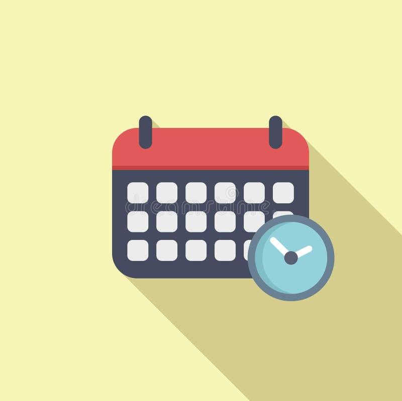 Calendar Schedule Icon Flat Vector. Period Term Study Stock ...