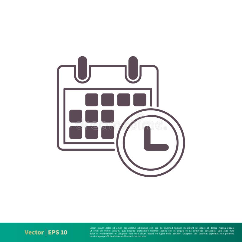 Calendar, Schedule Icon Vector Logo Template Illustration Design ...