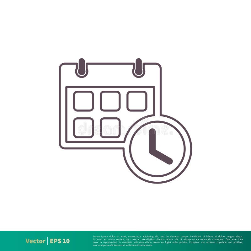 Calendar, Schedule Icon Vector Logo Template Illustration Design ...