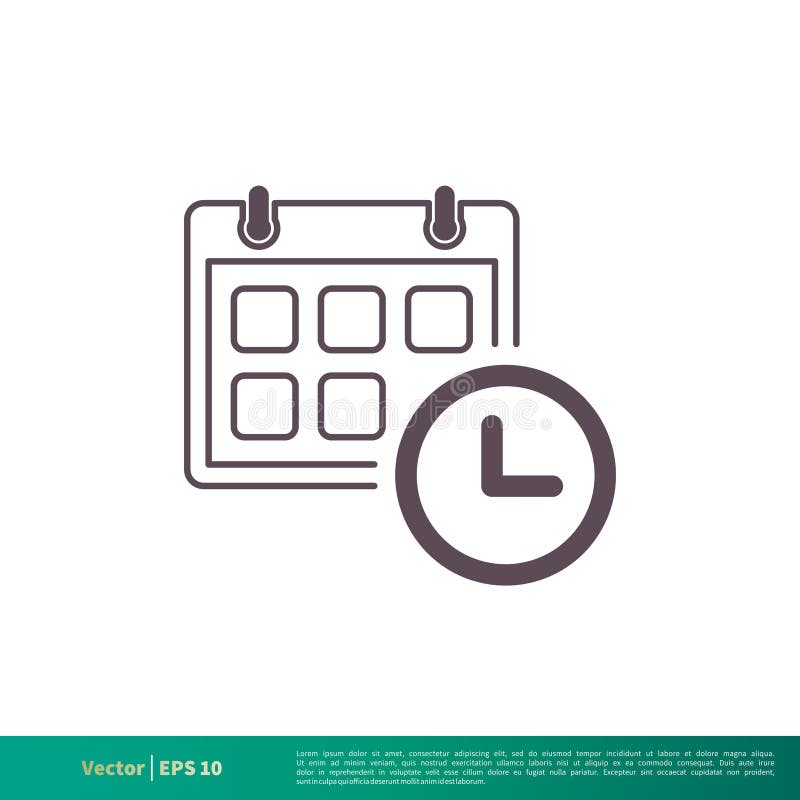 Calendar, Schedule Icon Vector Logo Template Illustration Design ...
