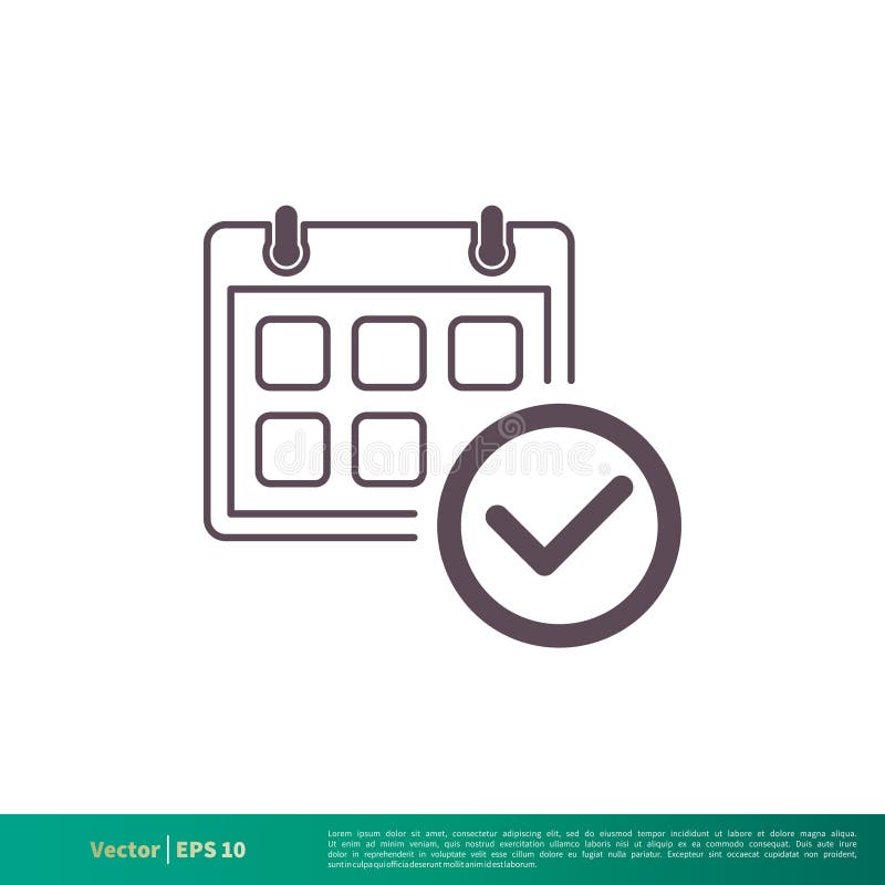 Calendar, Schedule Icon Vector Logo Template Illustration Design ...