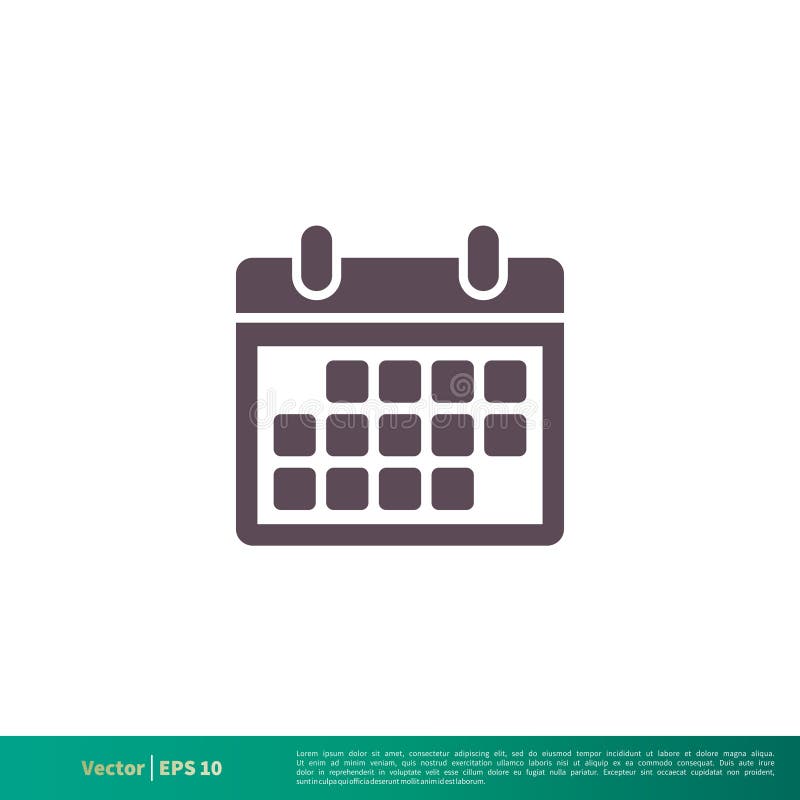 Calendar, Schedule Icon Vector Logo Template Illustration Design ...