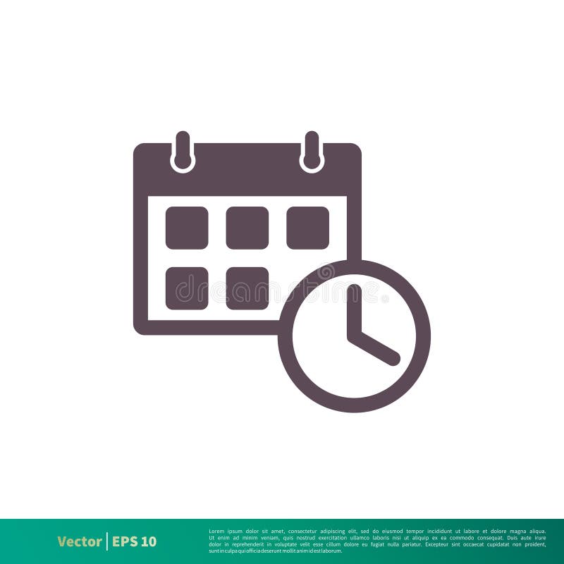 Calendar, Schedule Icon Vector Logo Template Illustration Design ...