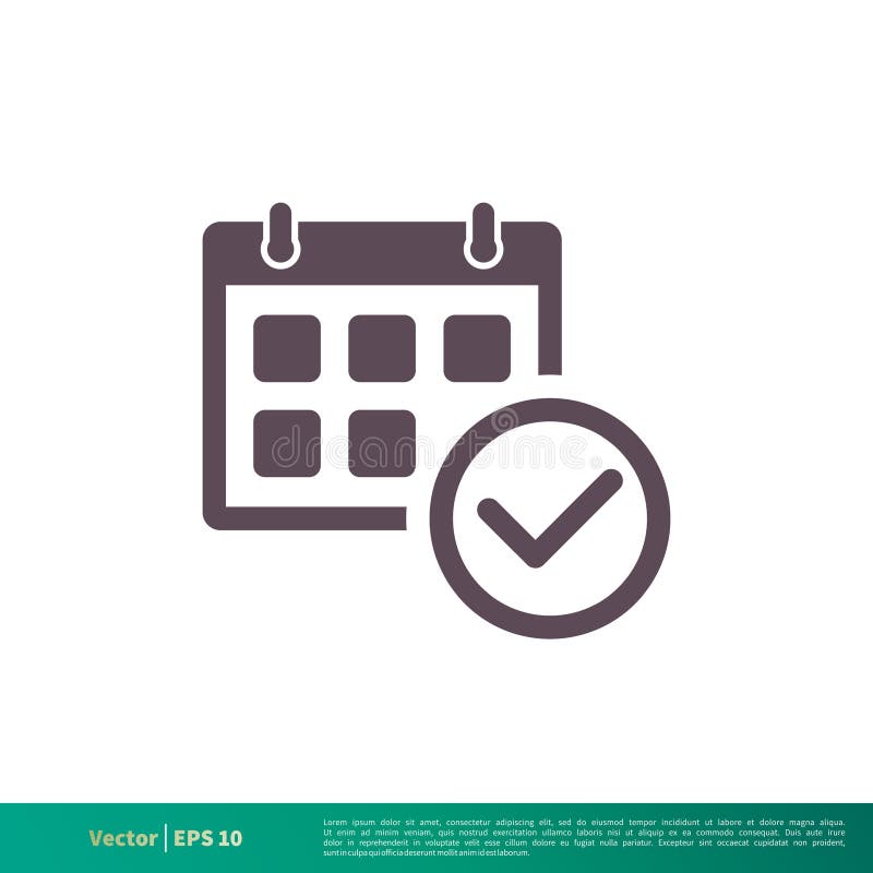 Calendar, Schedule Icon Vector Logo Template Illustration Design ...