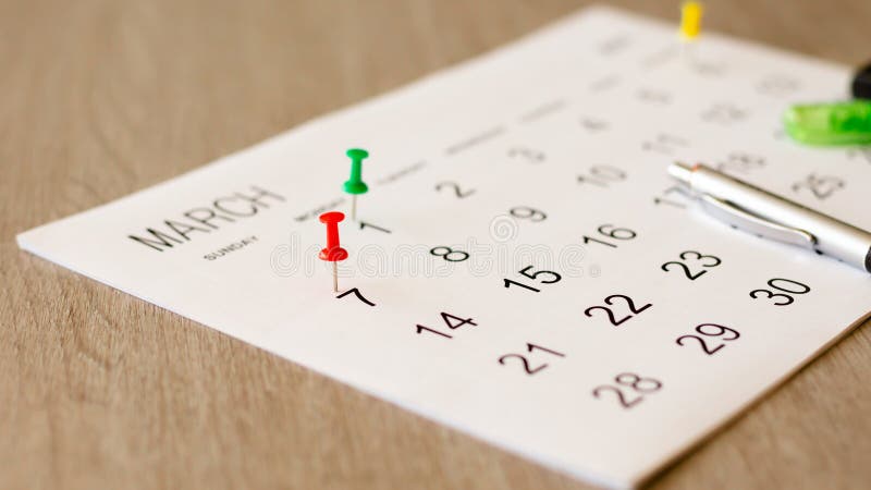 The Date on the Calendar Indicates the New Beginning of the Year Stock ...