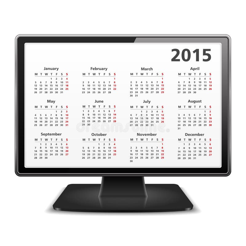 2015 Calendar stock vector. Illustration of element, number - 45196225