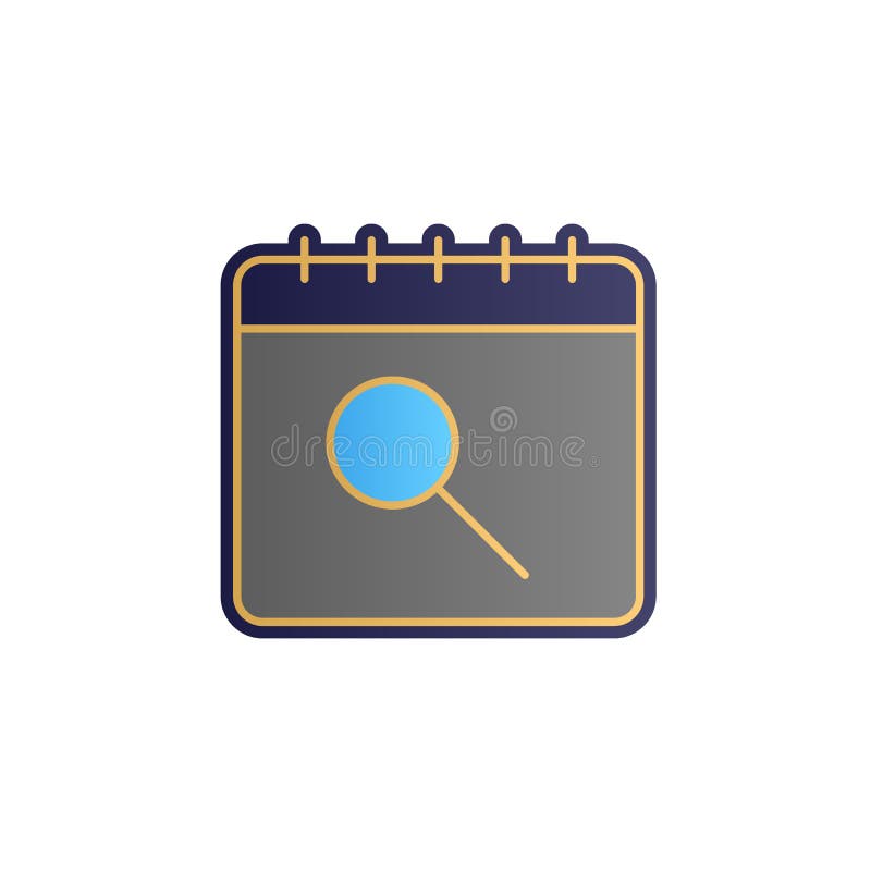 Calendar, Search Color Gradient Vector Icon Stock Illustration ...