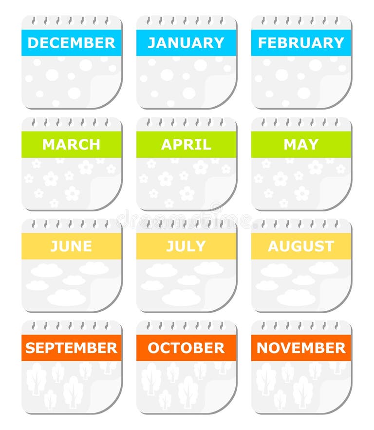 Season Calendar Stock Illustrations – 183,705 Season Calendar Stock ...
