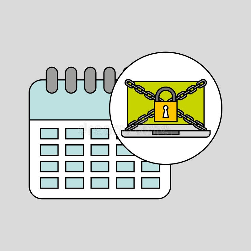 Calendar Security Internet Technology Stock Vector - Illustration of ...