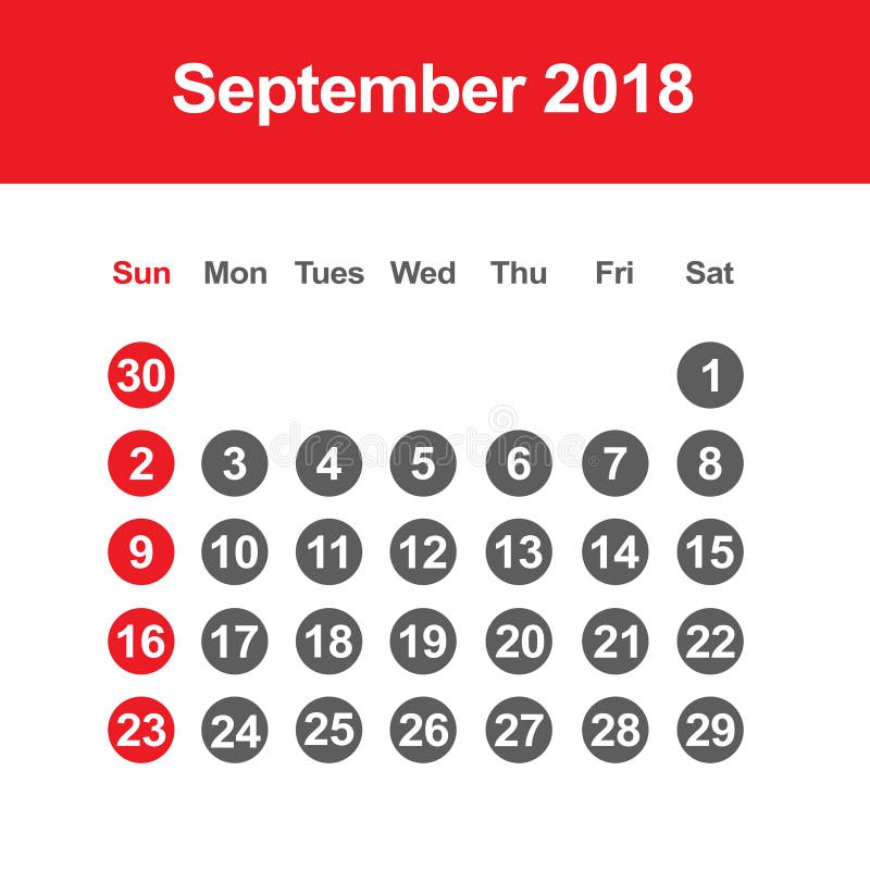 Calendar September Stock Illustrations – 46,992 Calendar September ...