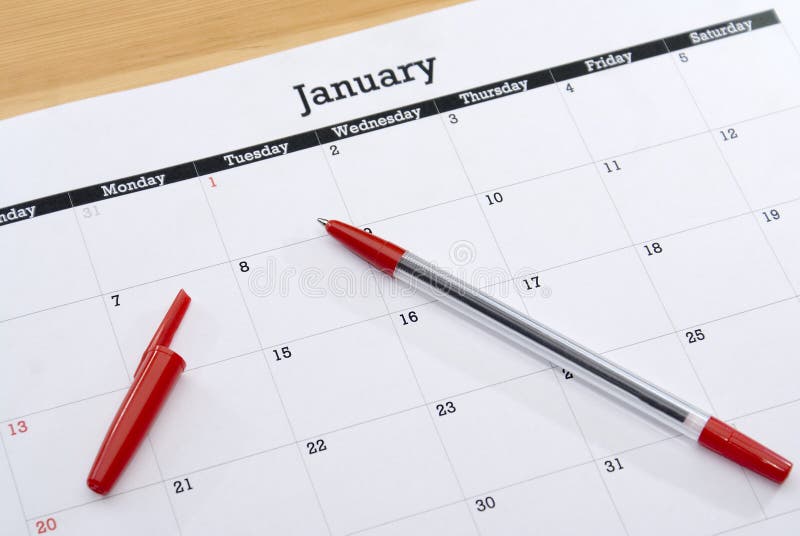 Calendar Sheet January stock image. Image of prognosis - 28709575