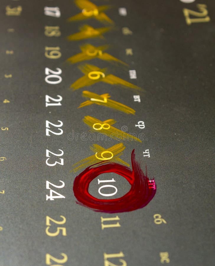 Calendar sheet with notes stock image. Image of organizing - 211388049