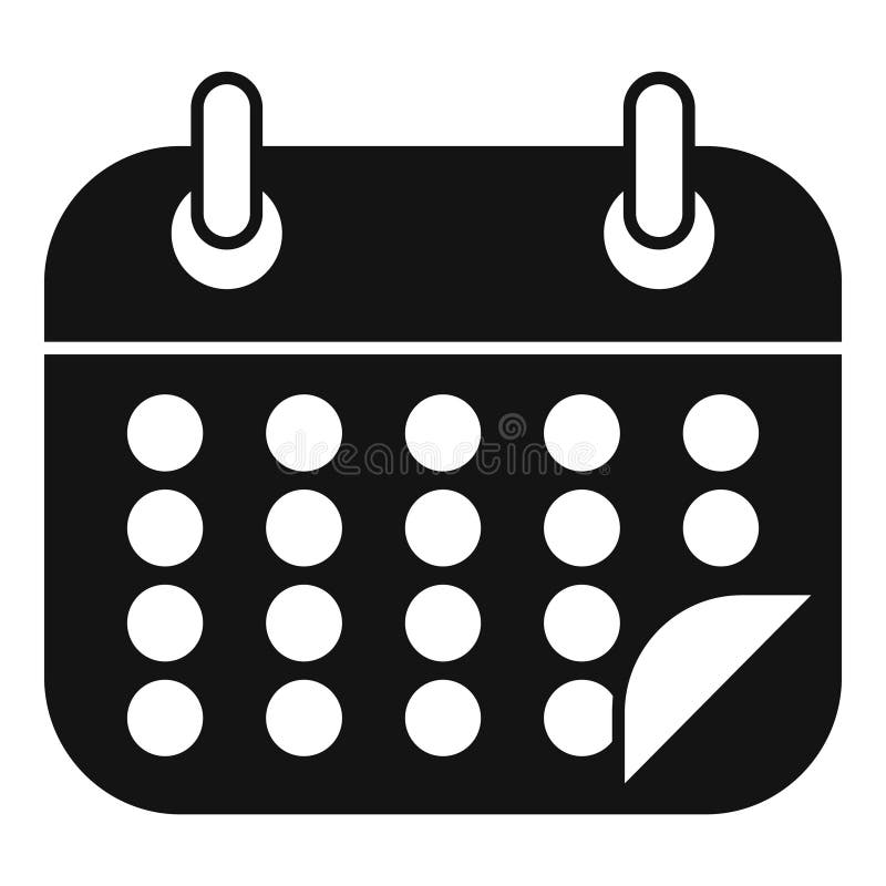 Calendar Showing the Passing of Time Icon Stock Illustration ...