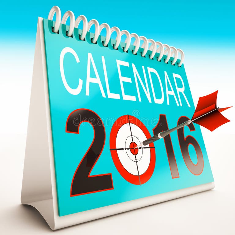 2016 Calendar Shows Year Planner and Schedule Stock Illustration ...