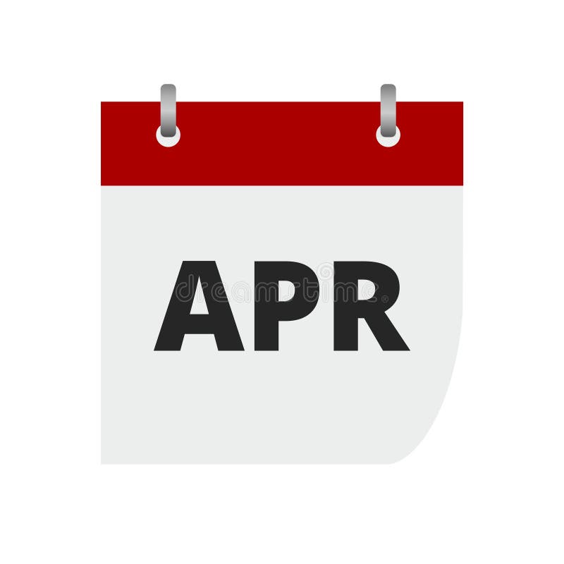 Calendar Sign Icon. April Month Symbol Stock Vector - Illustration of ...