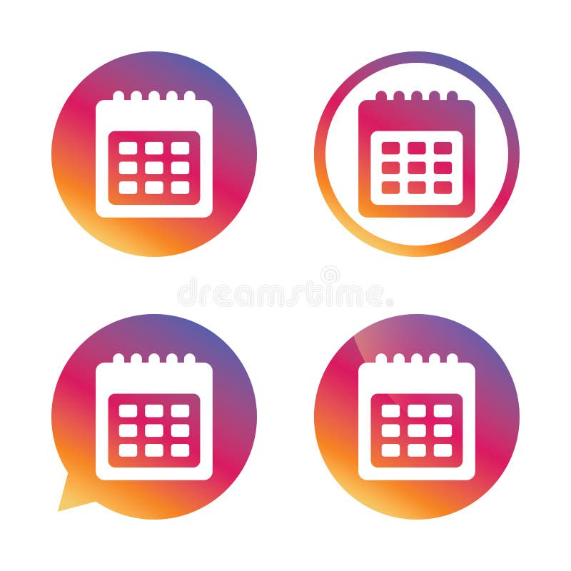 Calendar Sign Icon. Date or Event Reminder. Stock Vector - Illustration ...