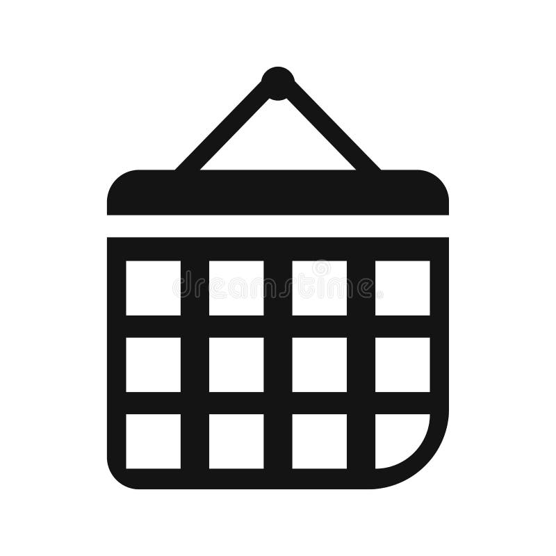 Calendar Sign Trendy Vector Icon Template. Black Isolated Calendar Icon ...