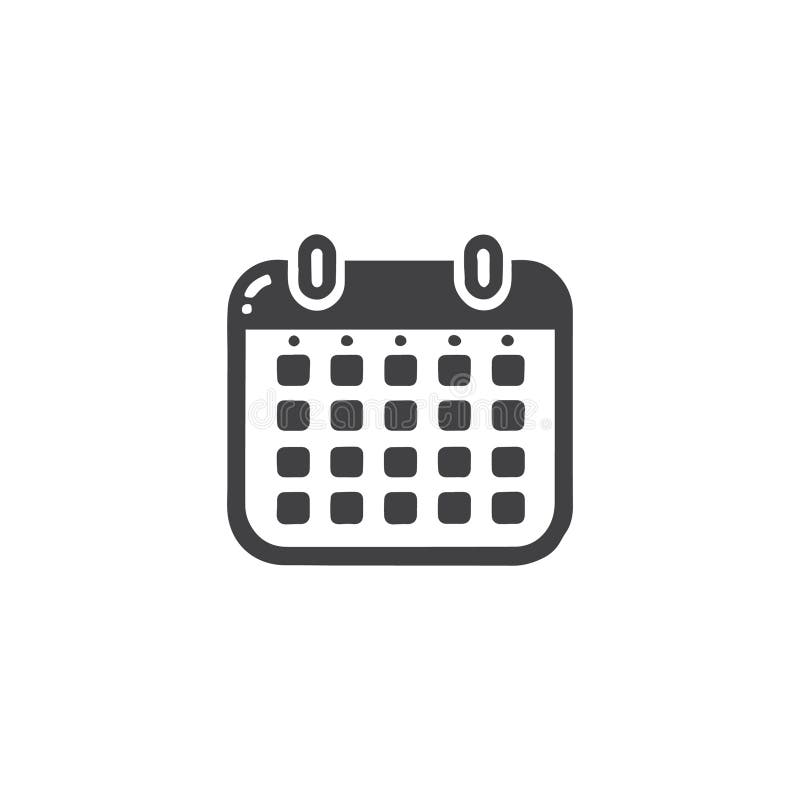 Calendar Simple Minimalist Illustration Design Vector Icon. Stock ...