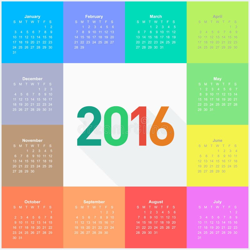 Calendar 2015 - Square Pattern Stock Vector - Illustration of office ...