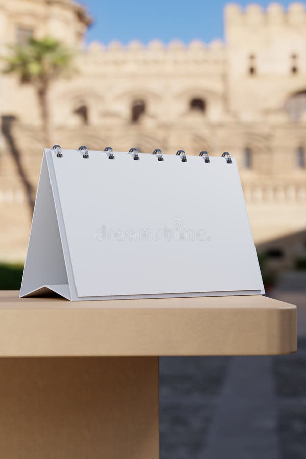 A Calendar Standing Upright on a Table Stock Image - Image of finance ...