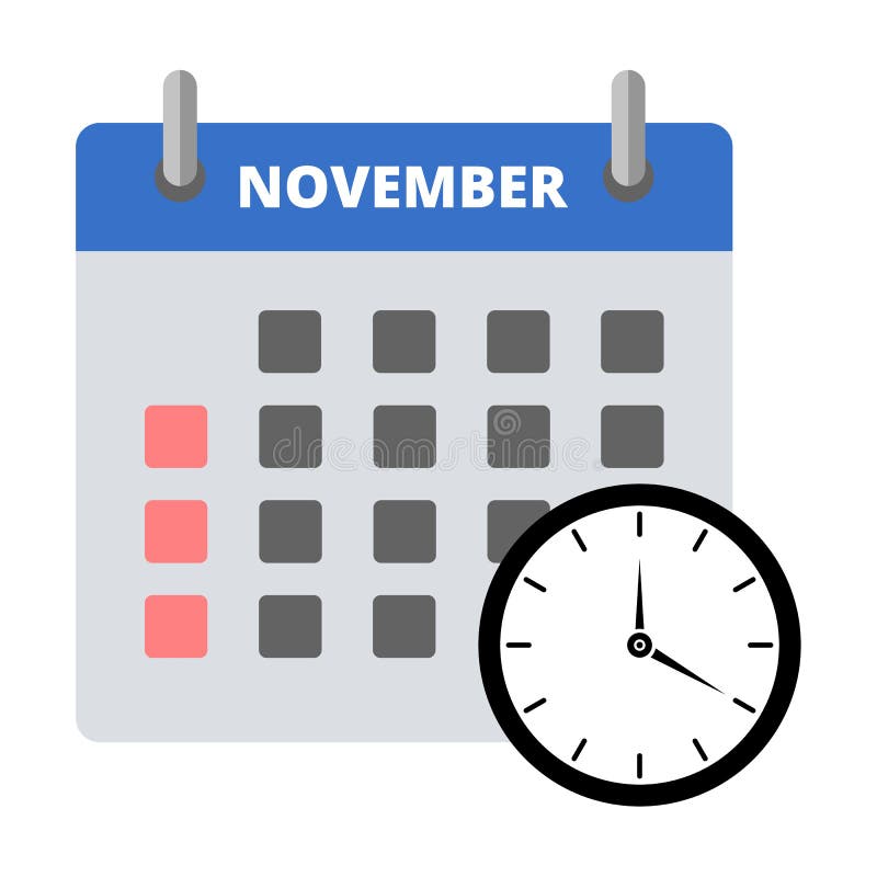 Calendar Sticker November, Meeting Deadlines Sticker Stock Vector ...