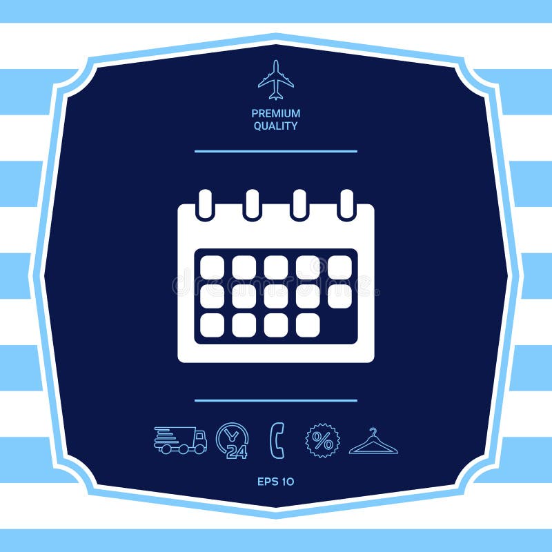 Calendar Symbol Icon. Graphic Elements for Your Design Stock Vector ...