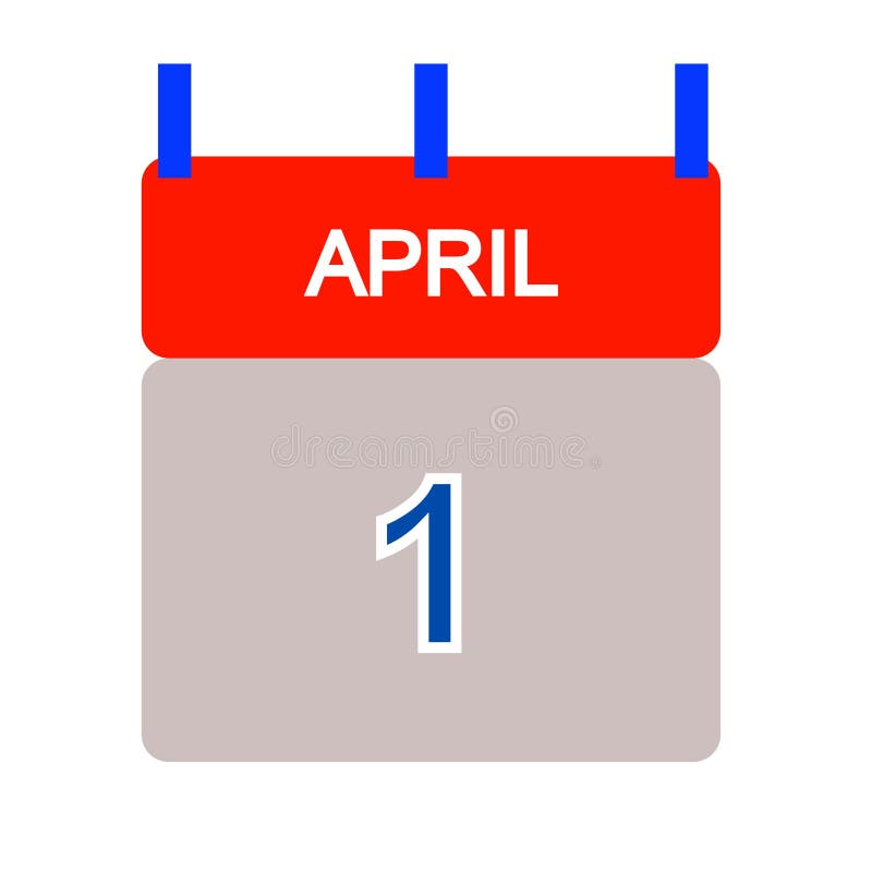 Calendar Tab with April 1st - Illustration Stock Illustration ...