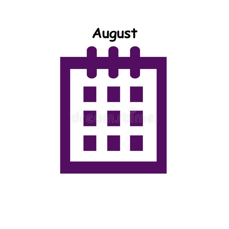 Calendar Tab for August - Illustration Stock Illustration ...