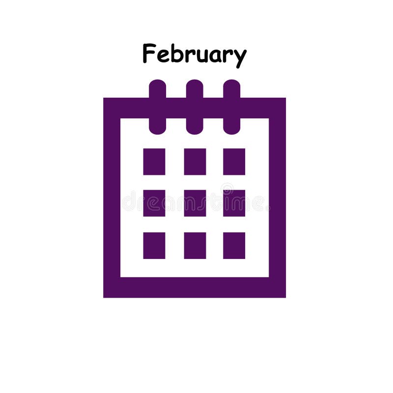 Calendar Tab for February - Illustration Stock Illustration ...