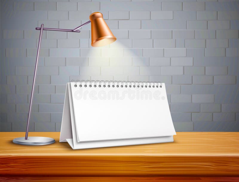 Calendar on a Table with a Table Lamp Stock Photo - Image of calendar ...