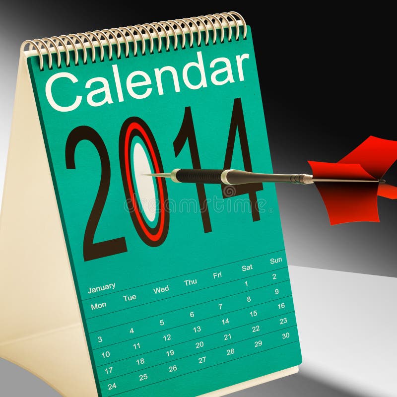 2014 Calendar Target Shows Year Organizer Stock Illustration ...