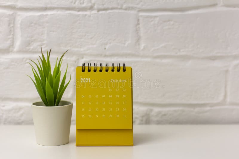 Calendar with Tear-off Sheets for October 2021. a Desktop Calendar for ...
